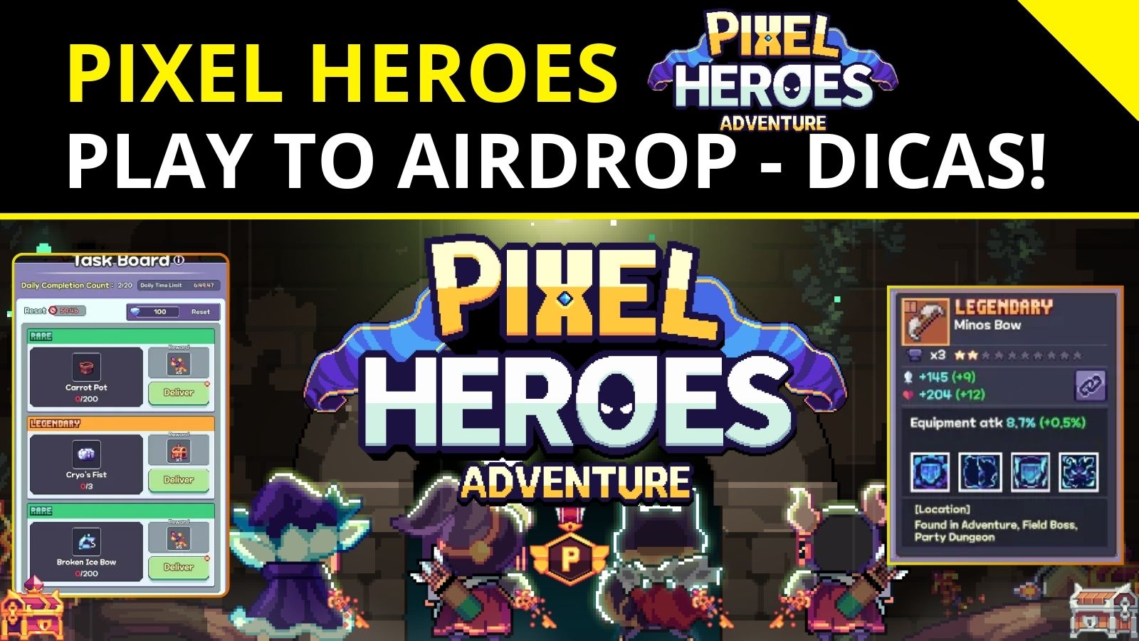 Pixel Heroes Adventure: Dicas para Maximizar o Play-to-Airdrop e ...