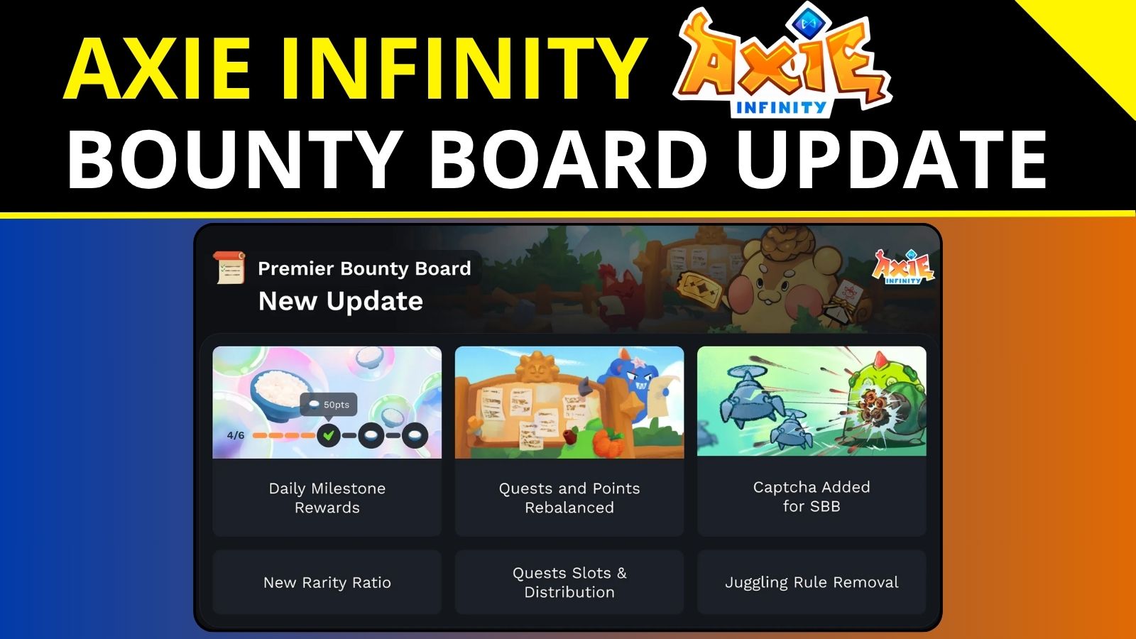 Axie Infinity Bounty Board Update: Mais Quests, Milestones e Recompensas! - Nerds Capital