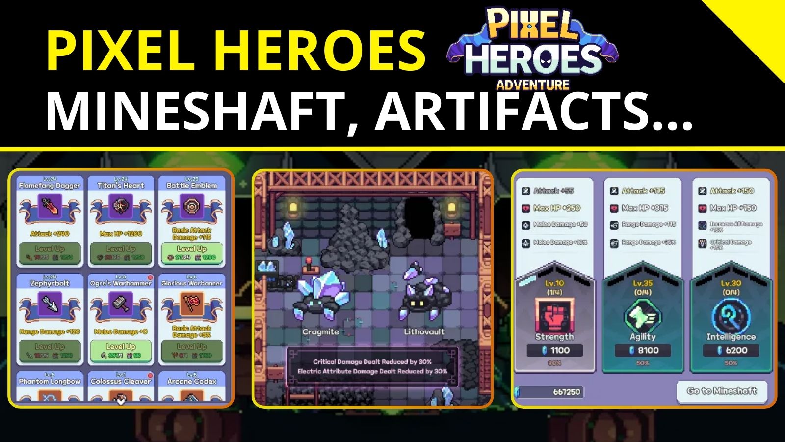 Pixel Heroes Adventure Mineshaft: A Nova Dungeon e os Novos Sistemas do ...
